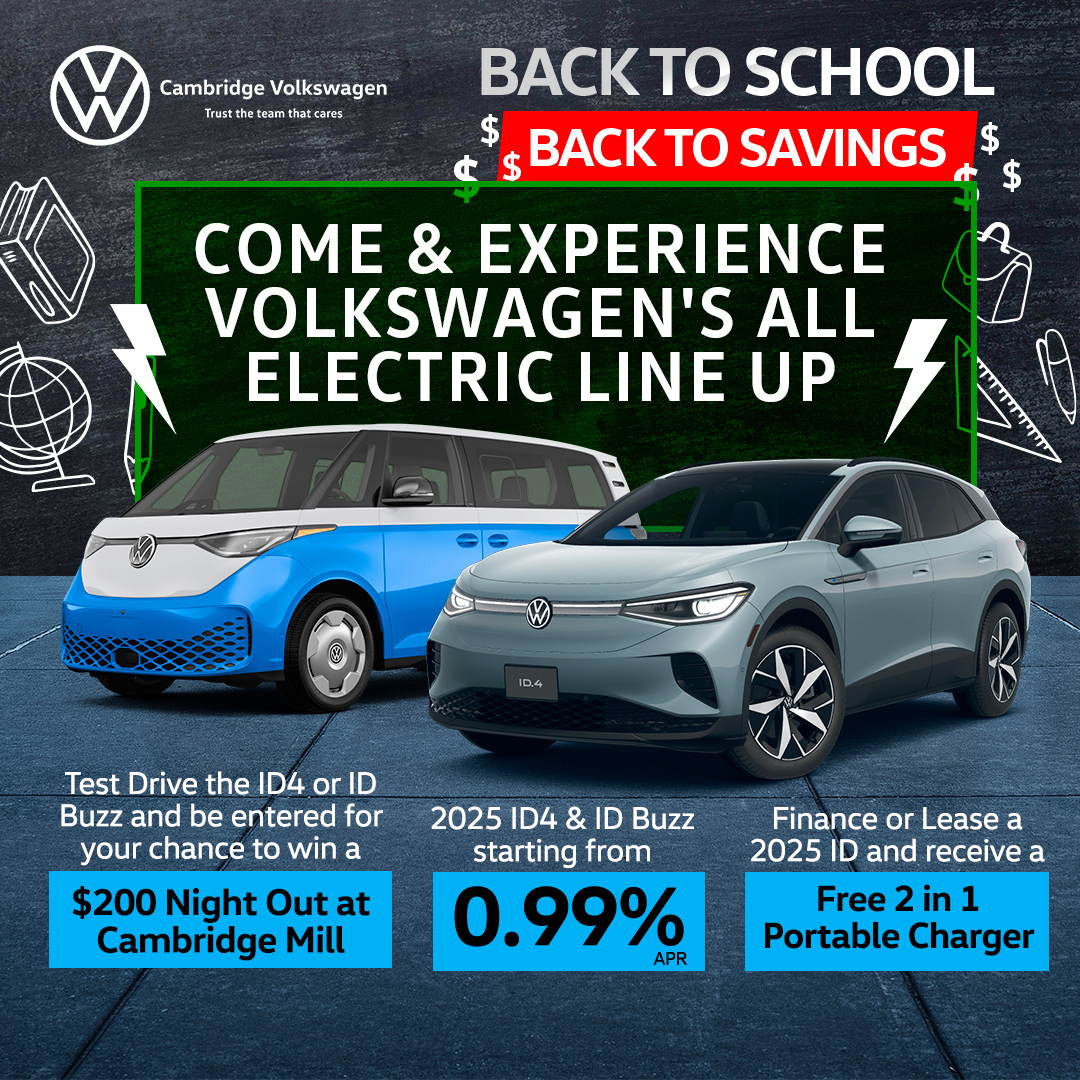 Test Drive the ID4 or ID. Buzz - Cambridge Volkswagen