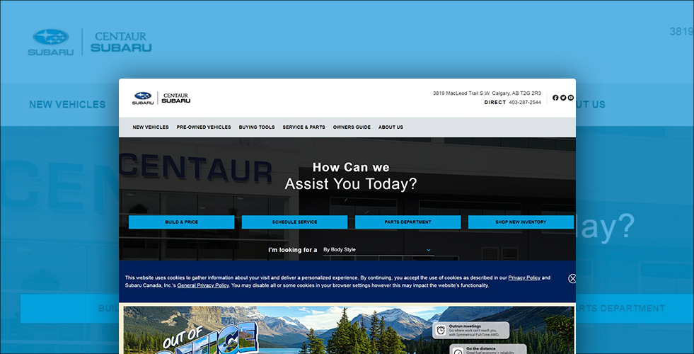 Centaur Subaru: New & Used Dealership | Calgary, Alberta