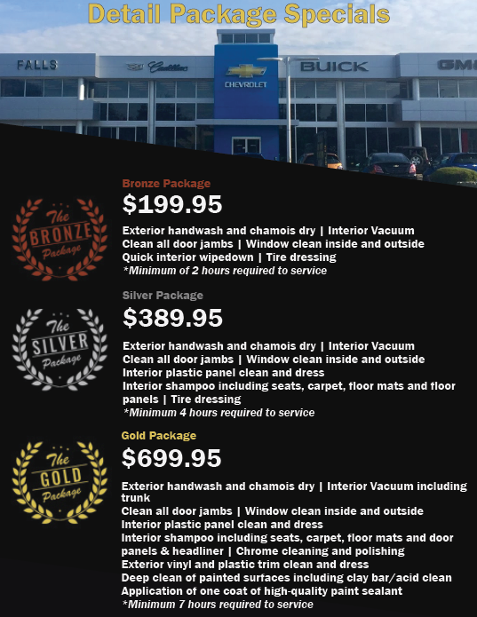 Detailing Packages - Falls Cadillac