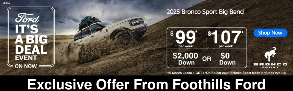Foothills Ford: Lease a Bronco Sport from $99/week | Claresholm, AB