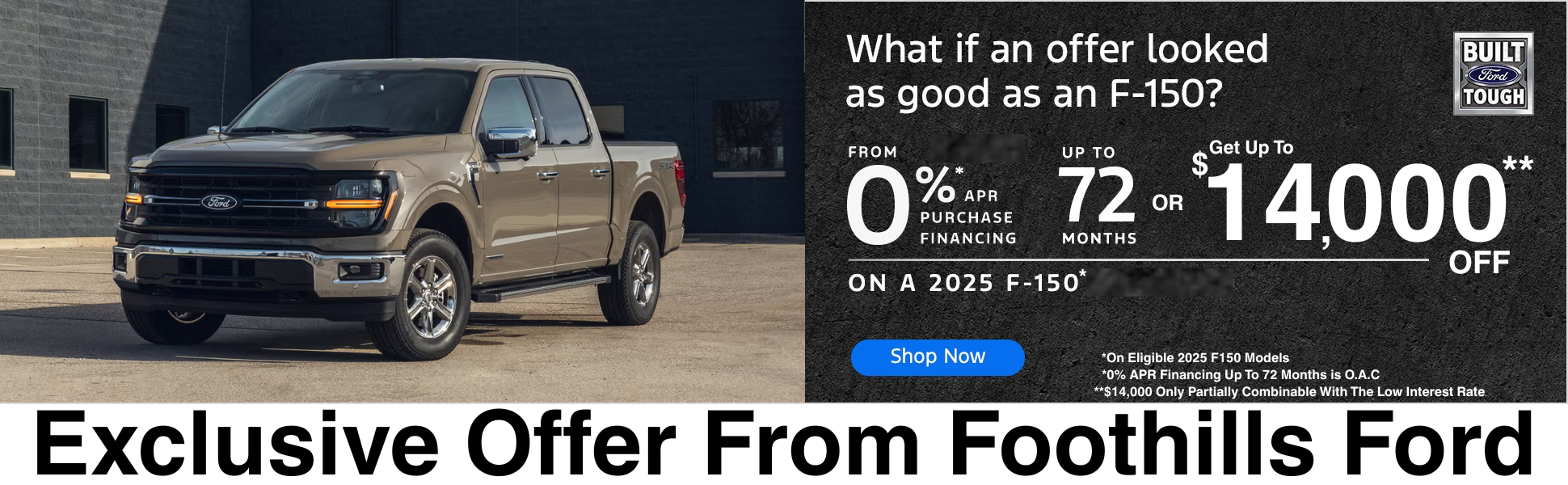 Foothills Ford: 0% Financing Is Available On Select New Ford Vehicles