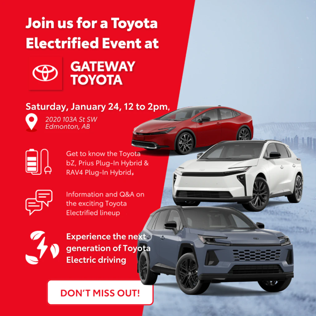You're Invited: Toyota Electrified Event Jan 24th at Gateway Toyota