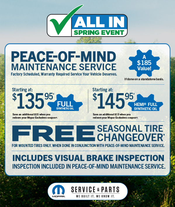 Service Specials - Oxford Dodge Chrysler Jeep Ram Fiat