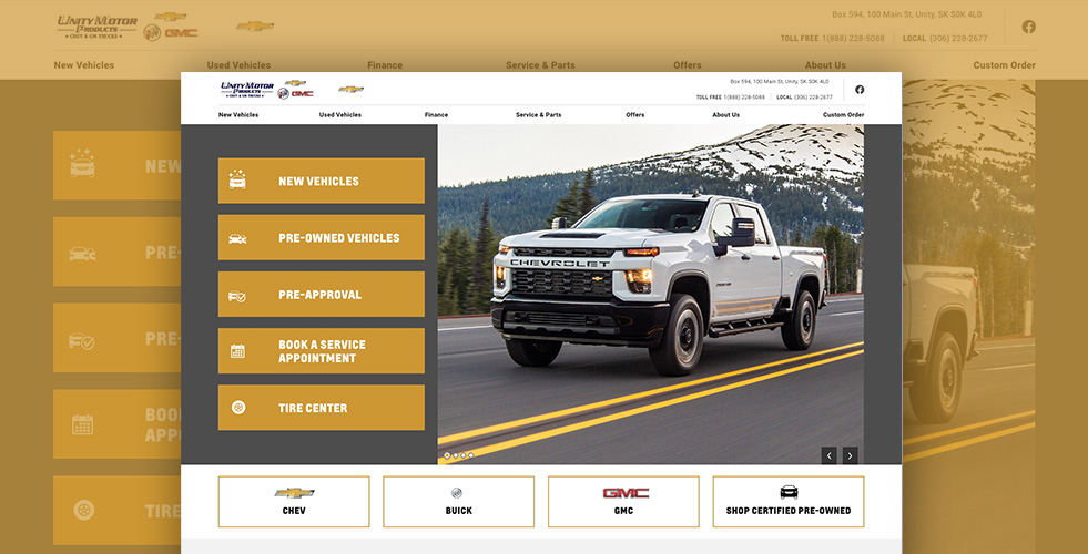 Unity Motor Products: Chevrolet, Buick & GMC Dealer | SK