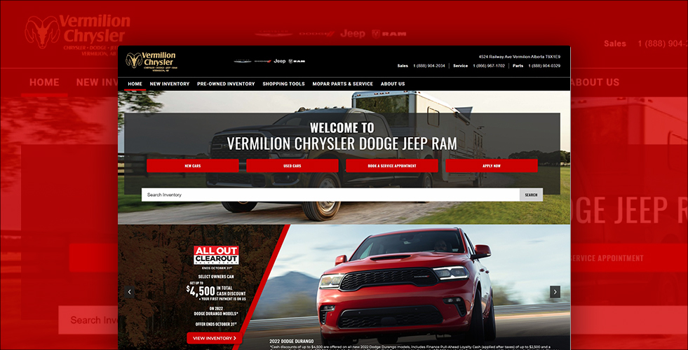 Vermilion Chrysler Dodge Jeep Ram: New & Used Dealer in AB